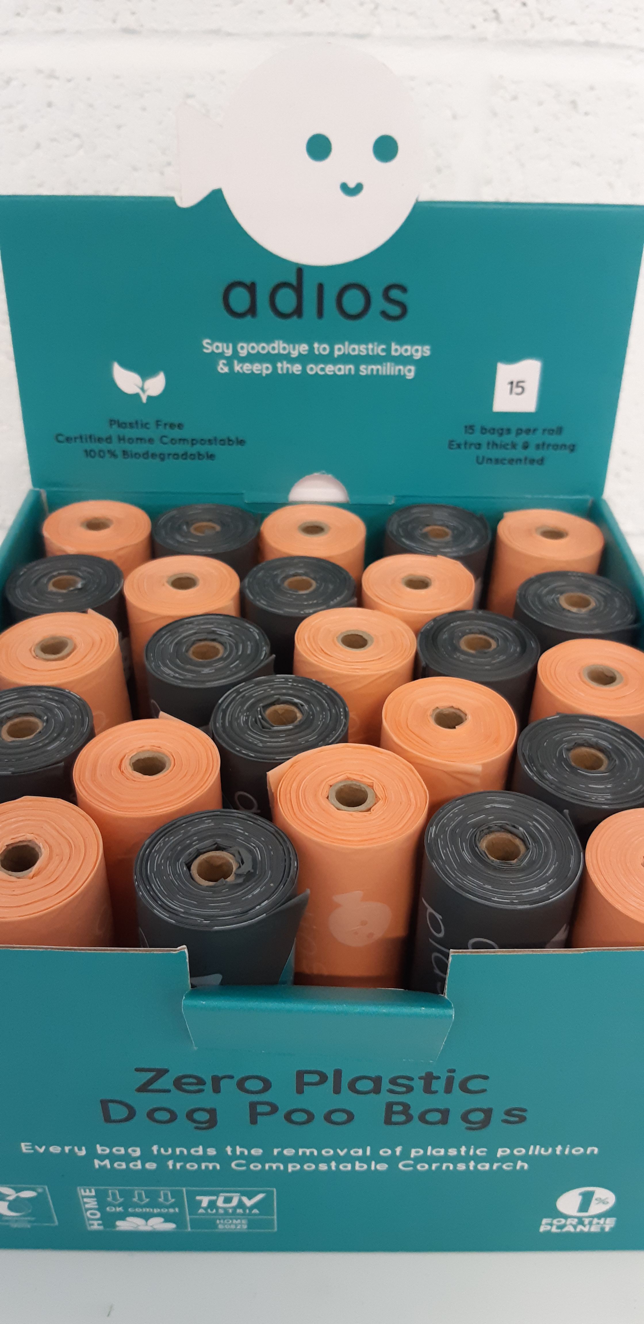 Adios Compostible Poo Bags Single Rolls - Nellies Nibbles Dog Larder