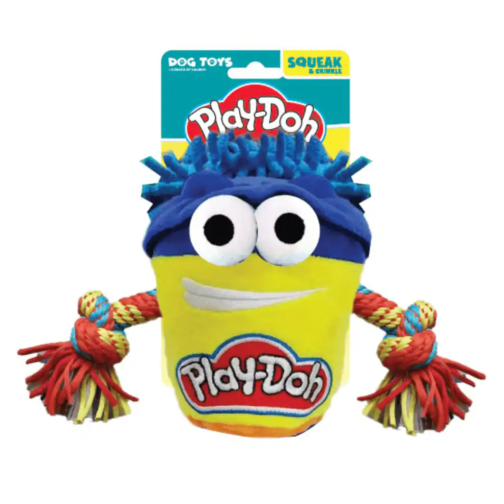 Hasbro Play-Doh Do-Doh Squeak & Crinkle Rope Toy - Nellies Nibbles Dog ...